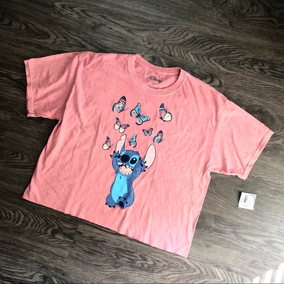 Disney | Tops | Disneys Stitch Graphic Crop Top | Poshmark